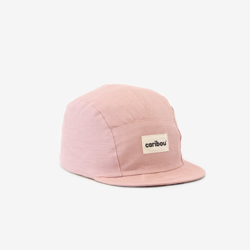 Caribou 5-panel linen Cap - Kids - S - Pink par Caribou - | Jourès